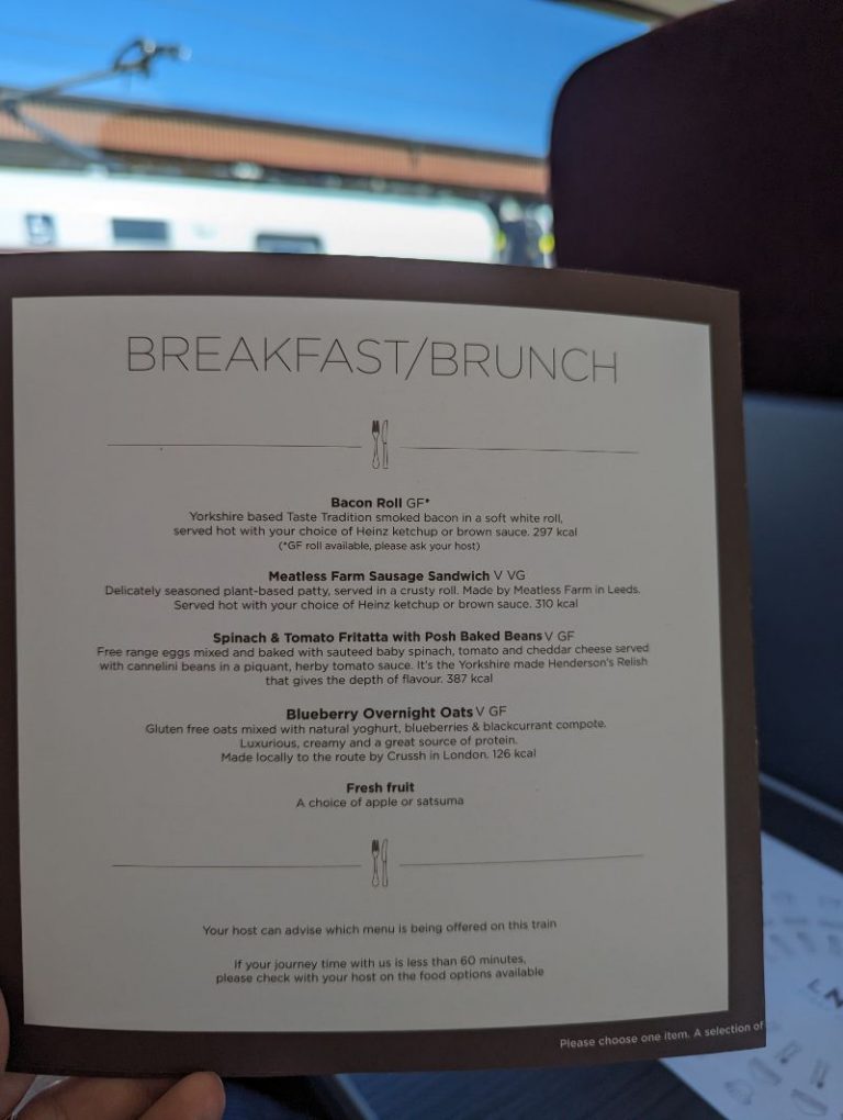 What do you get extra in First Class on LNER? LNER First Class Review ⋆ ...