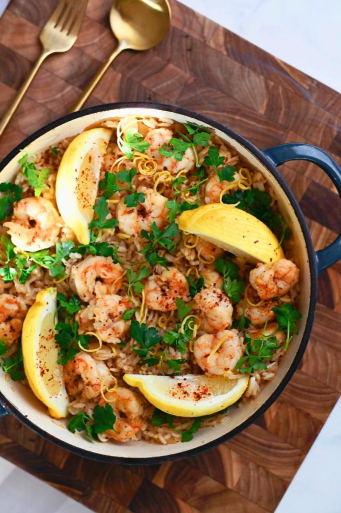 Succulent Garlic Shrimps with European Rice Recipe ⋆ Yorkshire Wonders