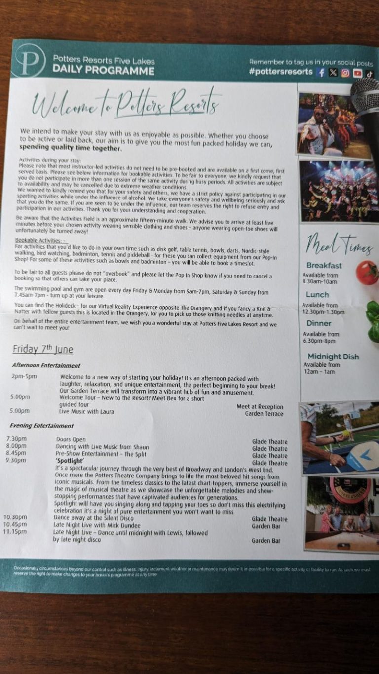 An All Inclusive Break at Potters Resort, Five Lakes in Essex ⋆ ...